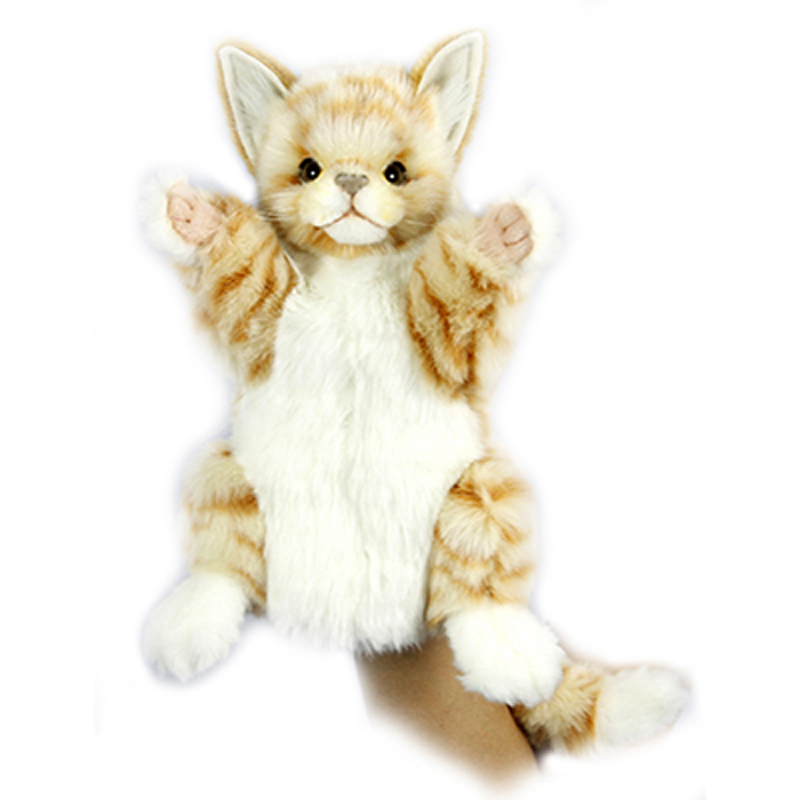 Hansa Realistic Ginger Cat Puppet | Teddy Town Gifts