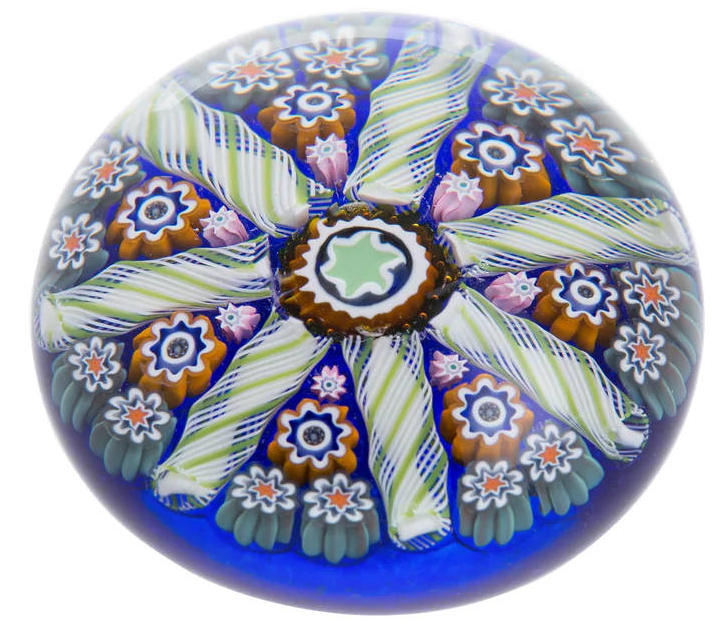 Millefiori Paperweight Stardust Blue Caithness Glass | Teddy Town Gifts