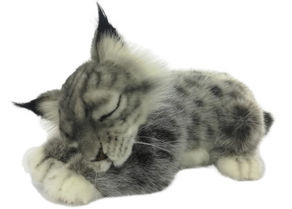 Lynx Laying Soft Toy by Hansa | Teddy Town Gifts