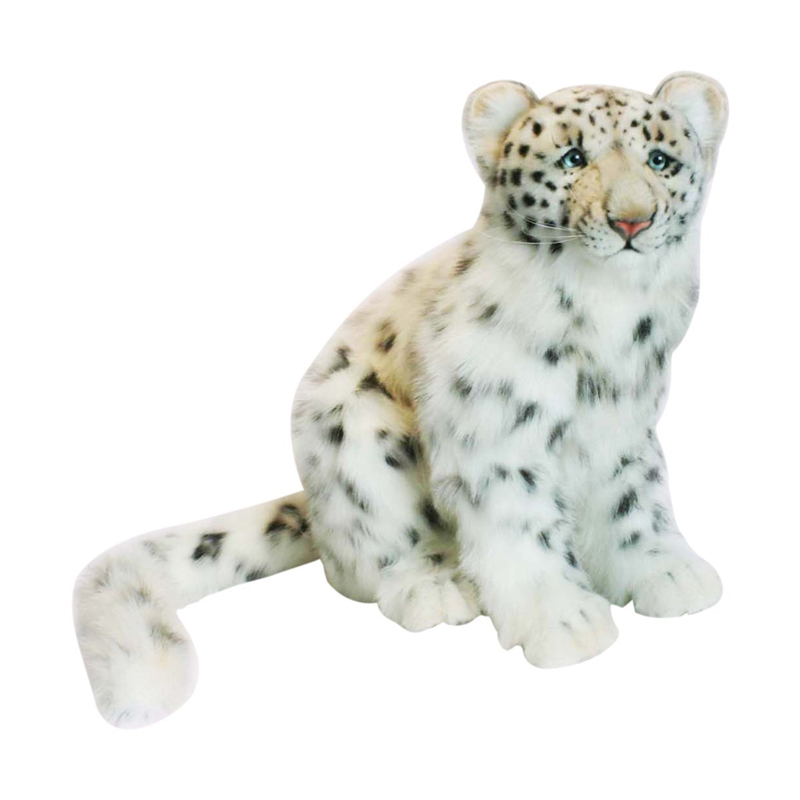 Hansa 40cm Snow Leopard Sitting Plush Soft Toy | Teddy Town Gifts